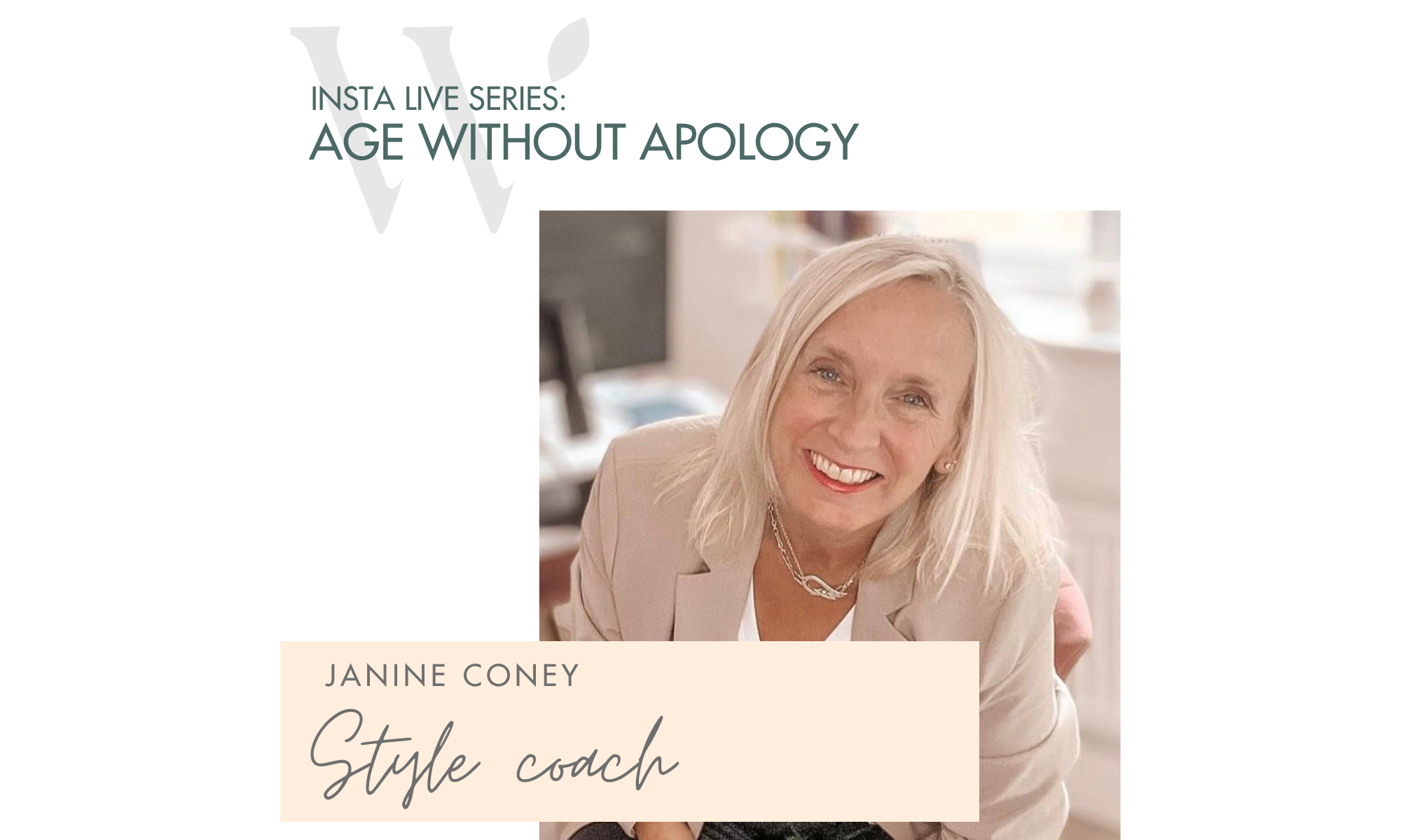 Age Without Apology Expert Chat: Style Coach Janine Coney – Willowberry ...